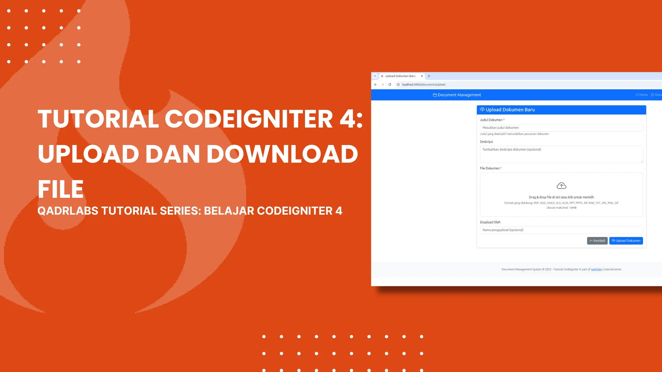 Tutorial CodeIgniter 4: Upload dan Download File